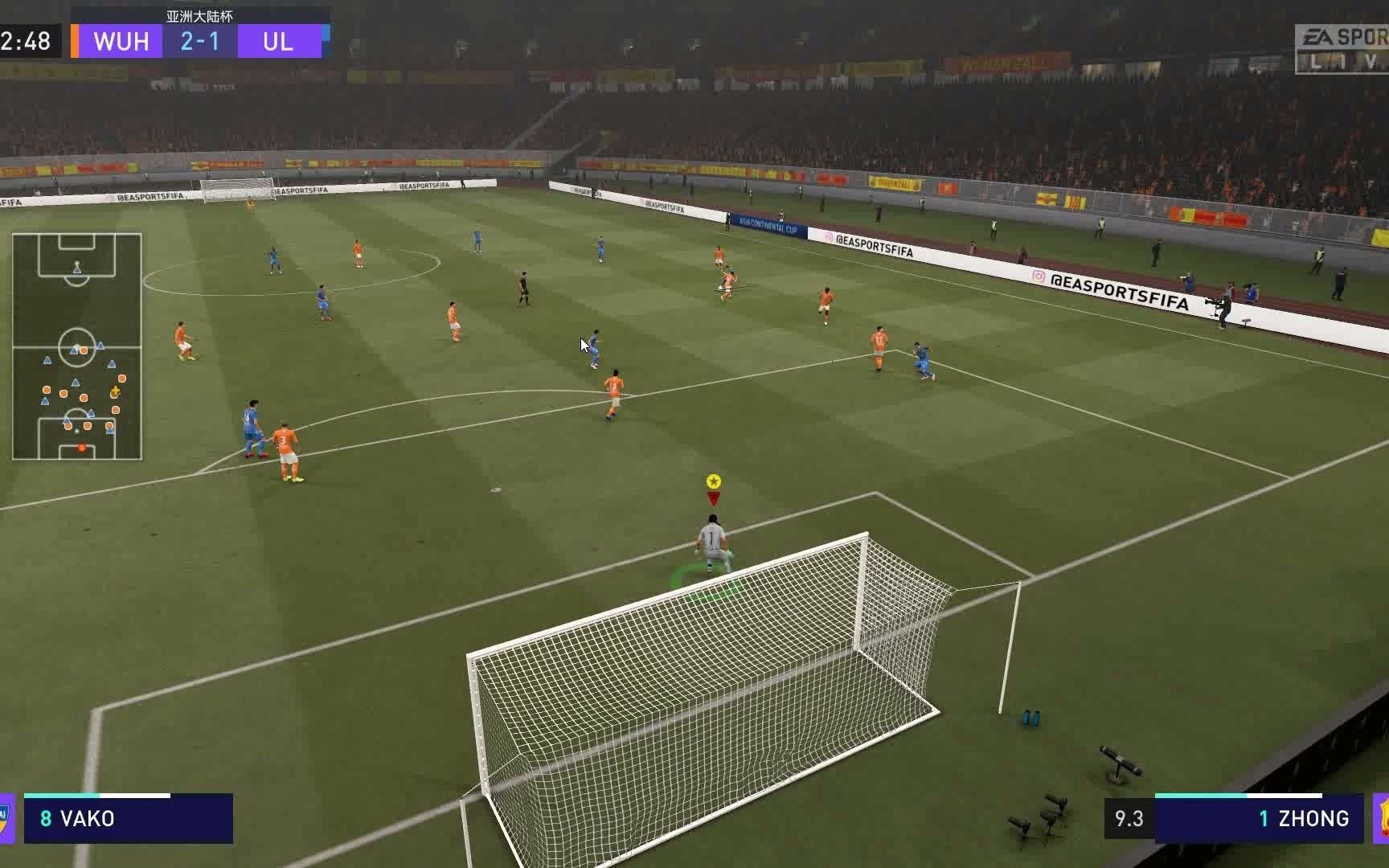 《FIFA 21》传奇难度-中国门将生涯-亚洲杯-疯狂的门将02段实录_游戏...