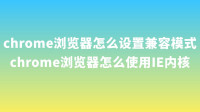 chrome浏览器怎么设置IE兼容模式,chrome浏览器怎么使用IE内核