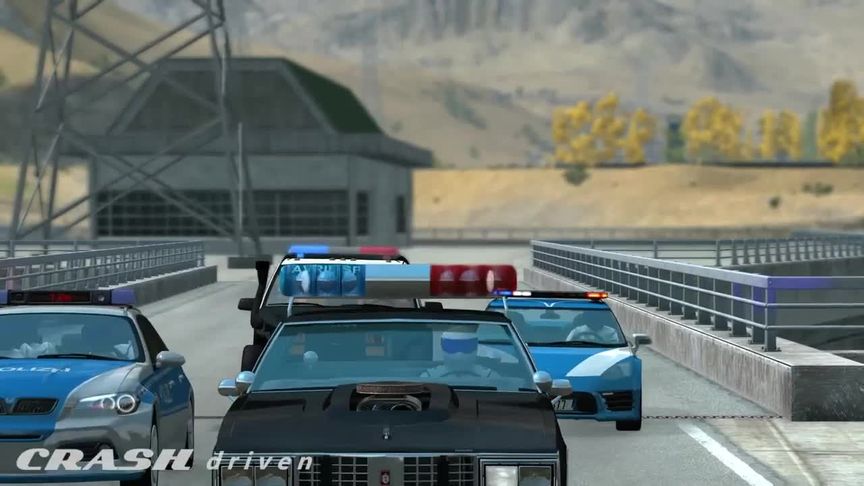BeamNG:激烈的警车碰撞车祸追逐战,简直不要太粗暴
