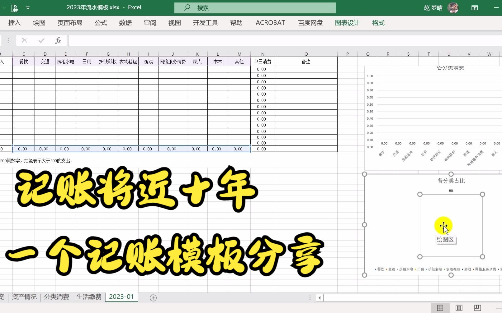记账将近十年,一个简单的记账excel模板分享