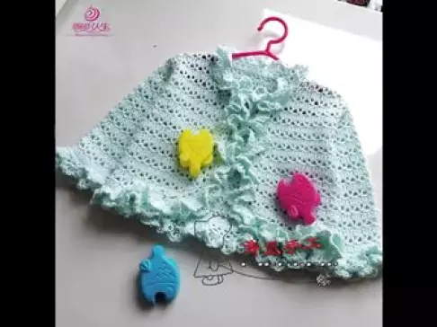 零基础编织人生视频教程--宝宝木耳边钩针毛衣第三集