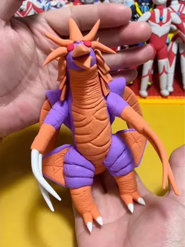 #创作灵感 粘土手工时刻:捏高斯奥特曼怪兽混沌利多利阿斯#粘土教程 ...