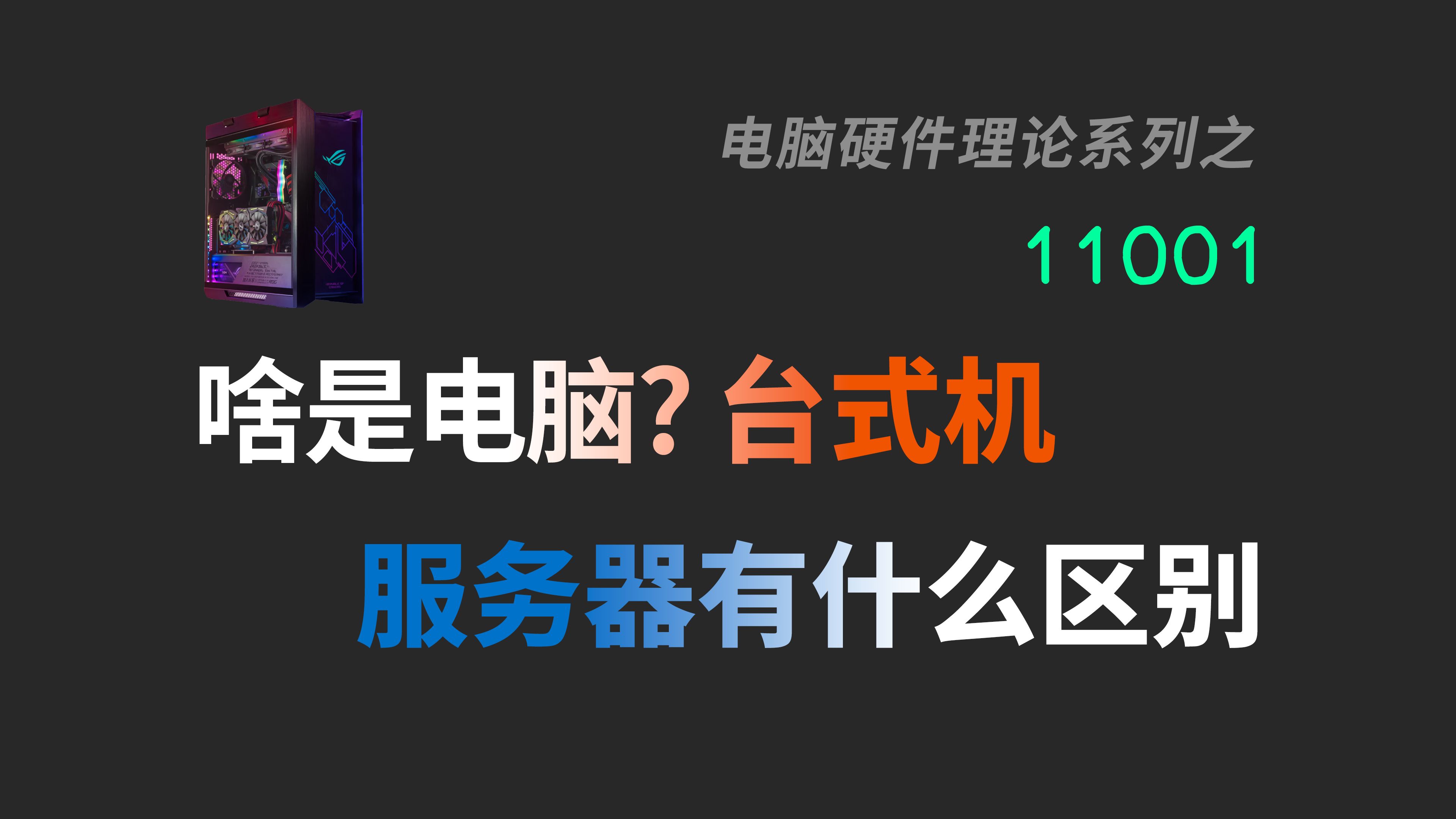 【11001】什么是电脑?电脑是由哪些部分组成的?服务器、小型机、...