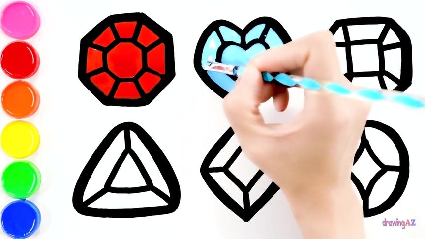 孩子一看就会画,幼儿简笔画上色教程:可爱的图形 幼儿园