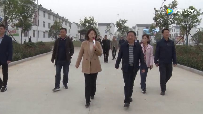 襄阳市政府和新县组织部一行来明港镇清淮新村考察学习