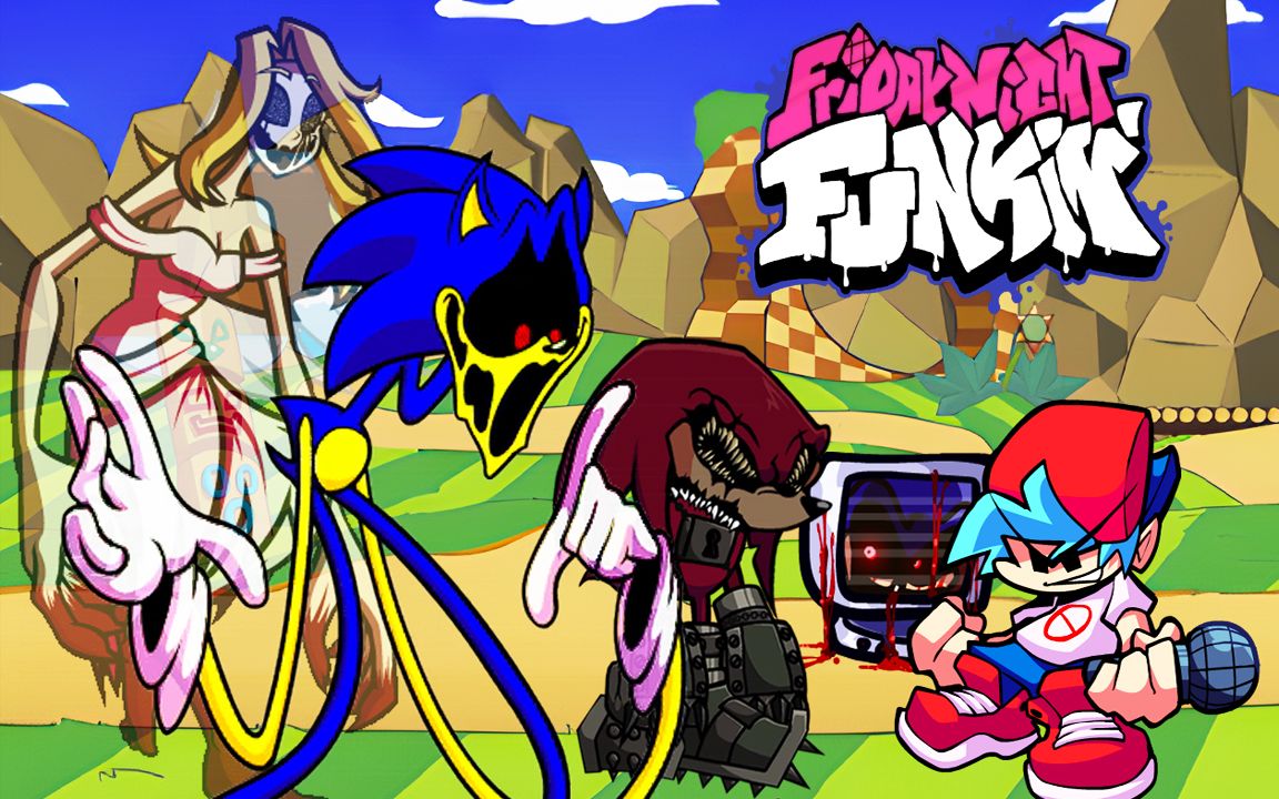 ...疯狂面筋人? 针鼬纳克鲁斯暴力迪吧化? Sonic.EXE模组! 周五夜放克