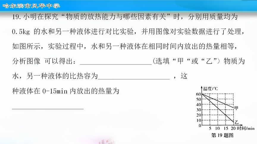 初中物理比热容专项习题处理,图像题、比值、计算题精讲精练