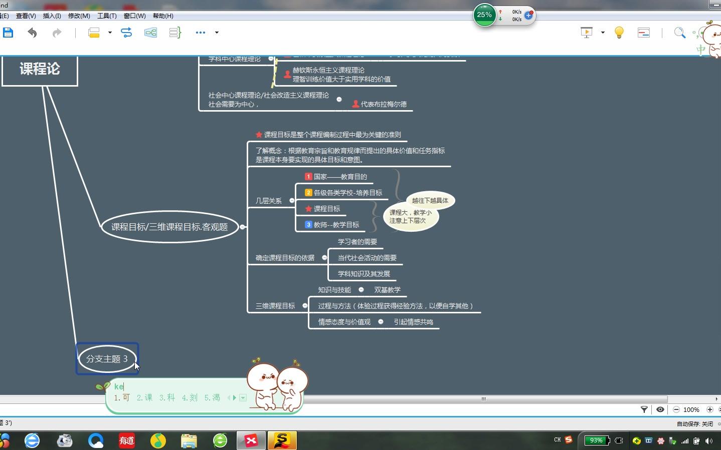 招教教育学【课程论】思维导图边听课边整理过程