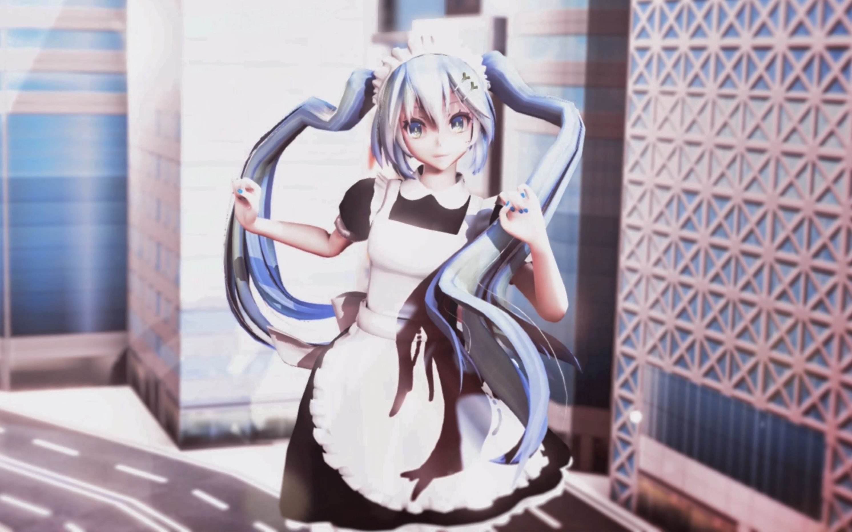 【MMD/巨大娘】和巨大女仆初音一起度过summertime吧!