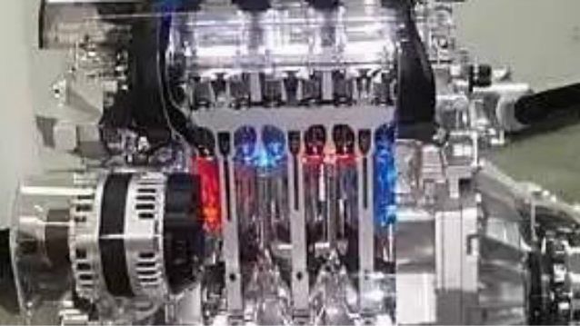 日产汽车发动机为何性能好,看看HR16DE发动机3d三维动画