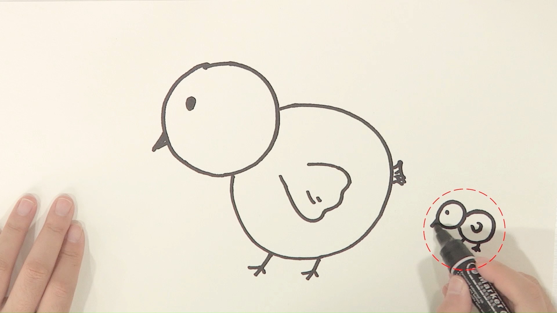 简笔画画小鸡,画时代美术