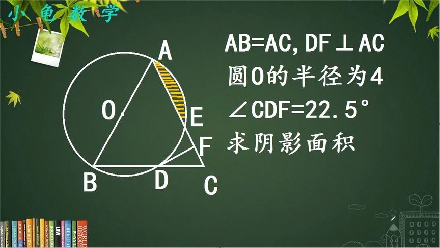这道初中数学中考几何题求阴影面积不知怎么做?学会由问题找思路