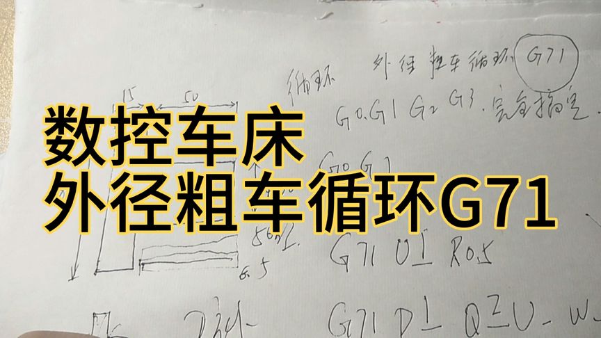 数控车床基础,外径粗车循环G71的使用方法,最重要的循环指令