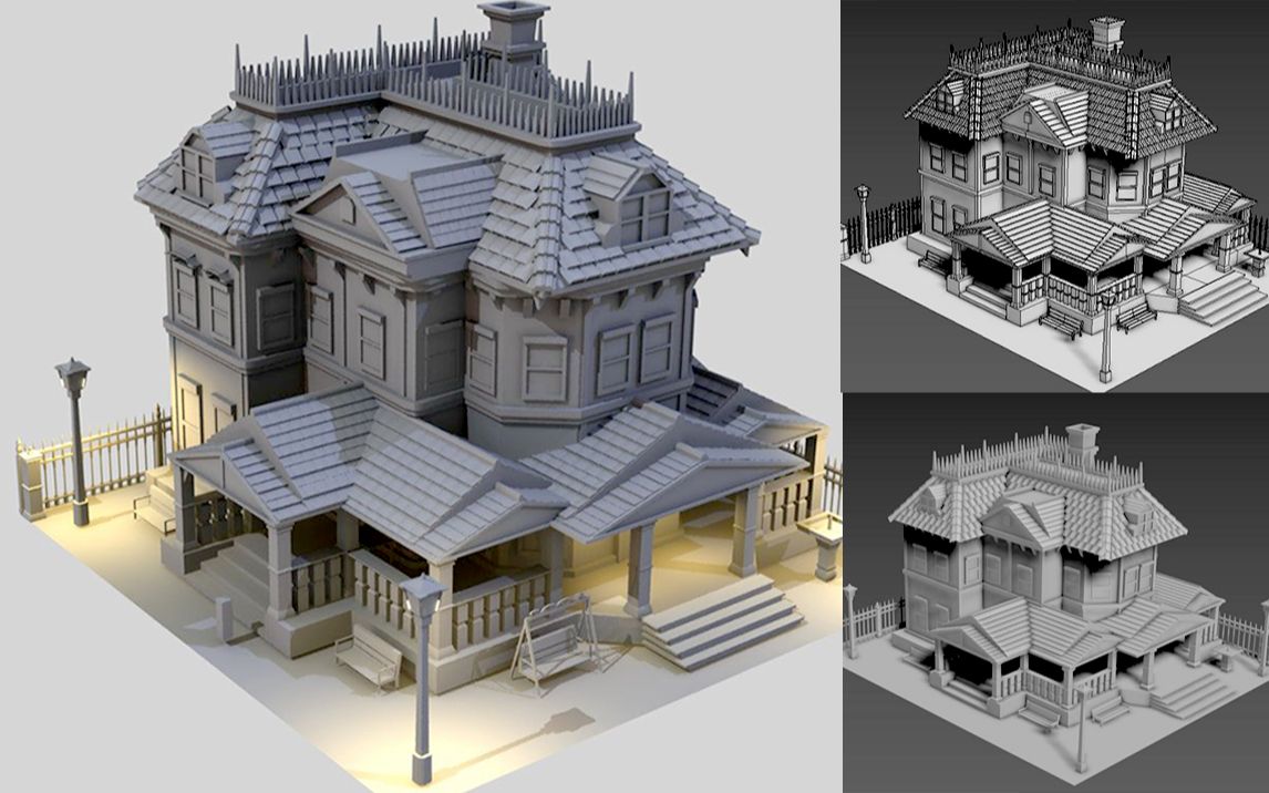 【3DMAX】0基础游戏场景模型制作、3D场景建模思路讲解