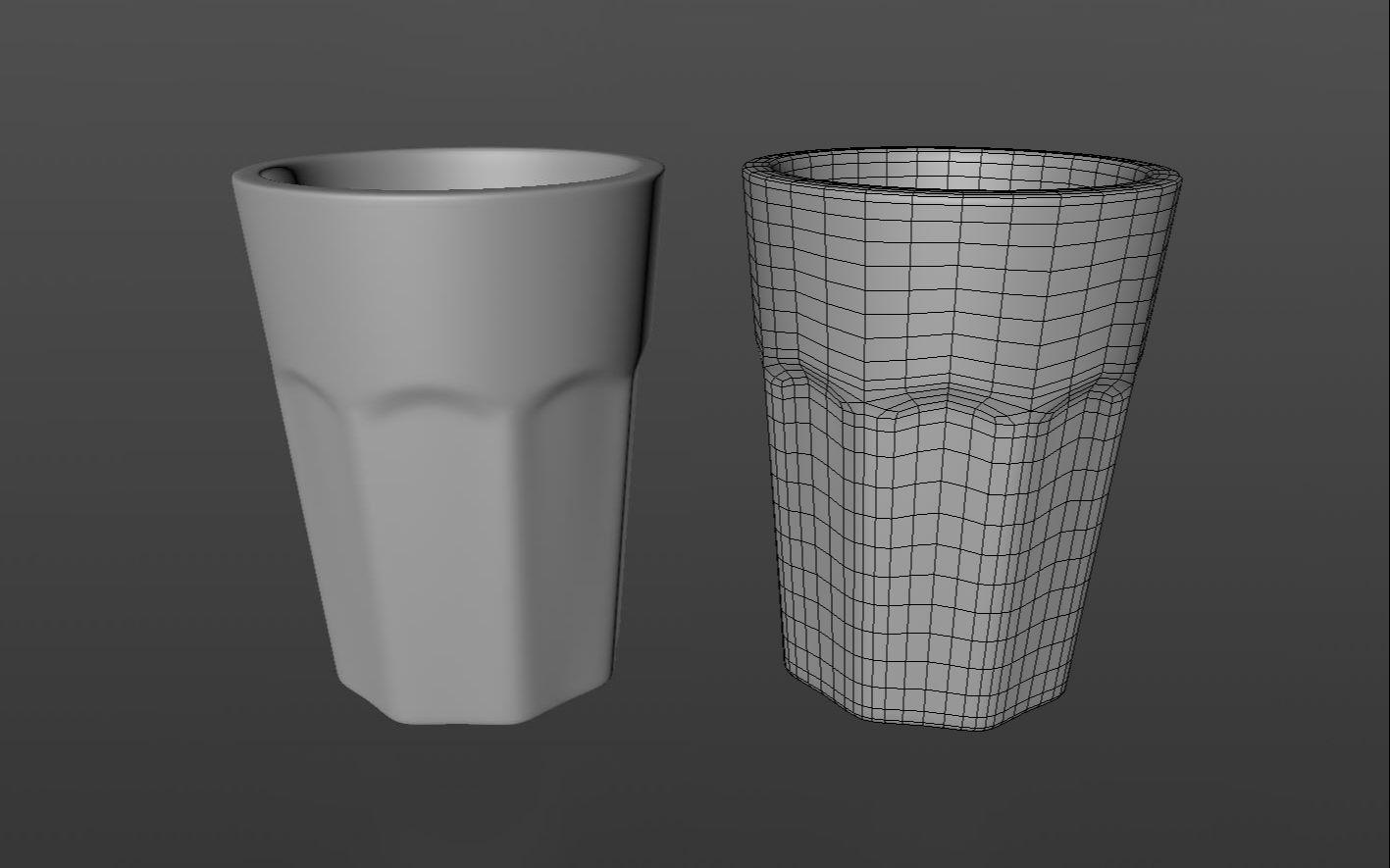 【C4D建模练习】每日一练/超简单的玻璃杯建模