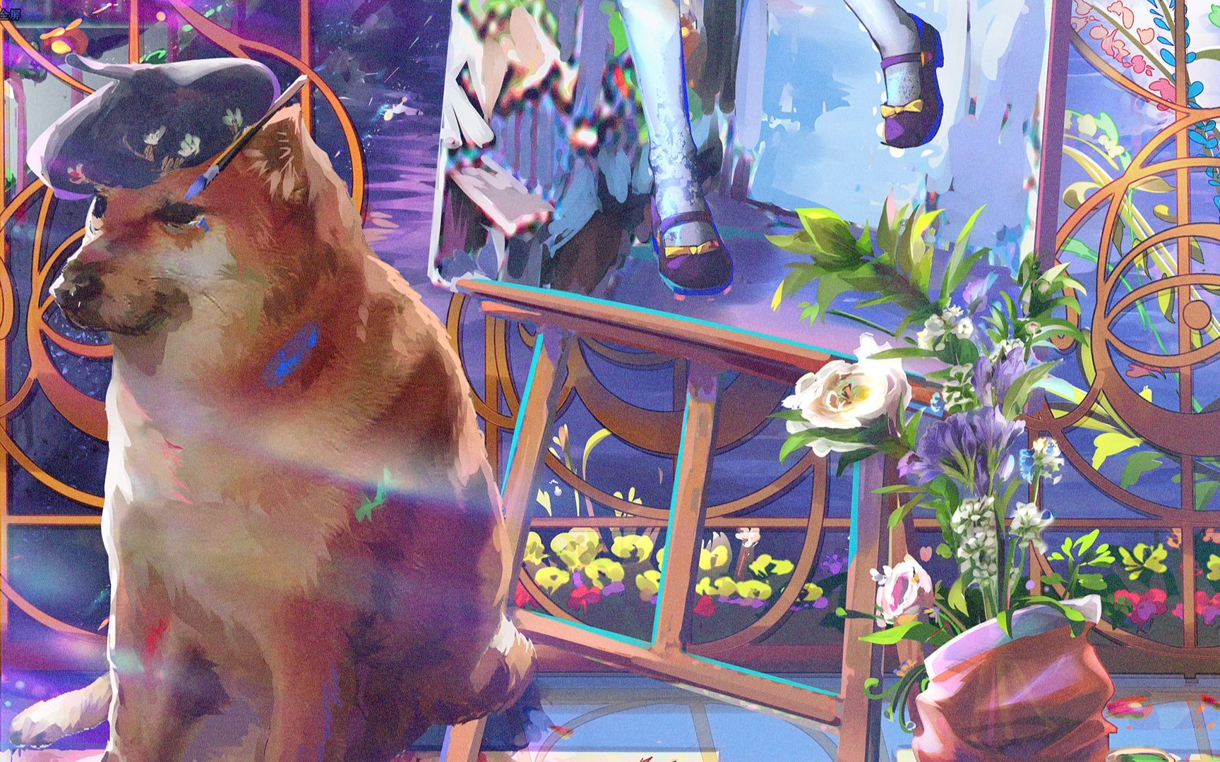 【绘画过程】该视频背景底稿AI的.物像拼贴的.人物社友借的.画法模仿...