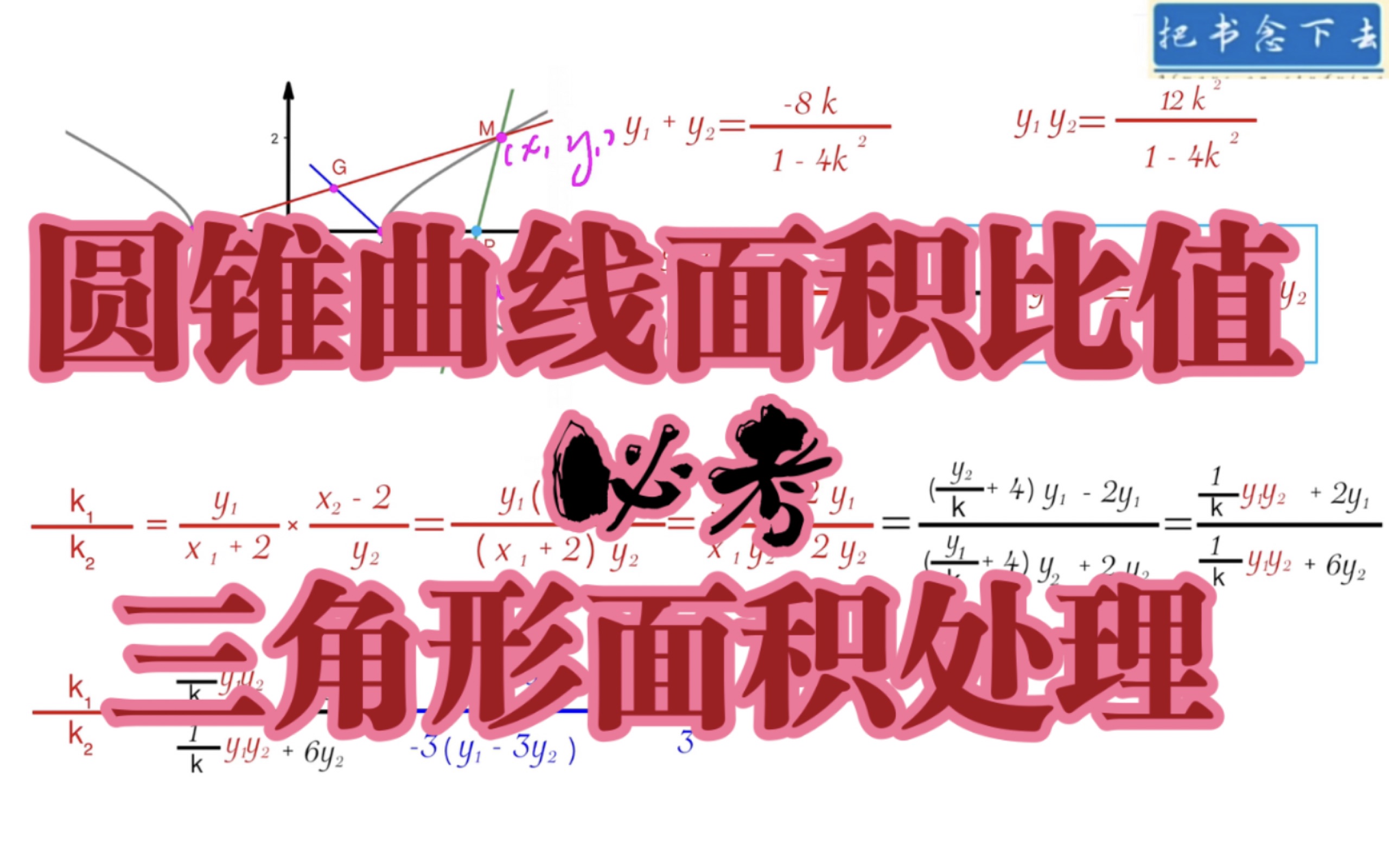 火爆的圆锥曲线面积比值题型-三角形面积的处理