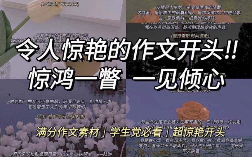 高中作文素材:惊艳老师的高分开头