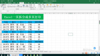 Excel一页拆分成多页打印