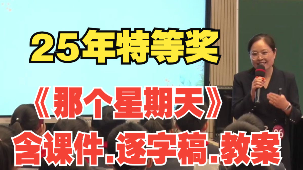 《那个星期天》公开课六年级下册语文优质课课堂实录【新课标小学...