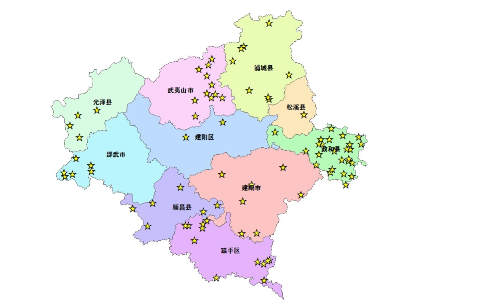 用arcgis制作区域传统村落分布图