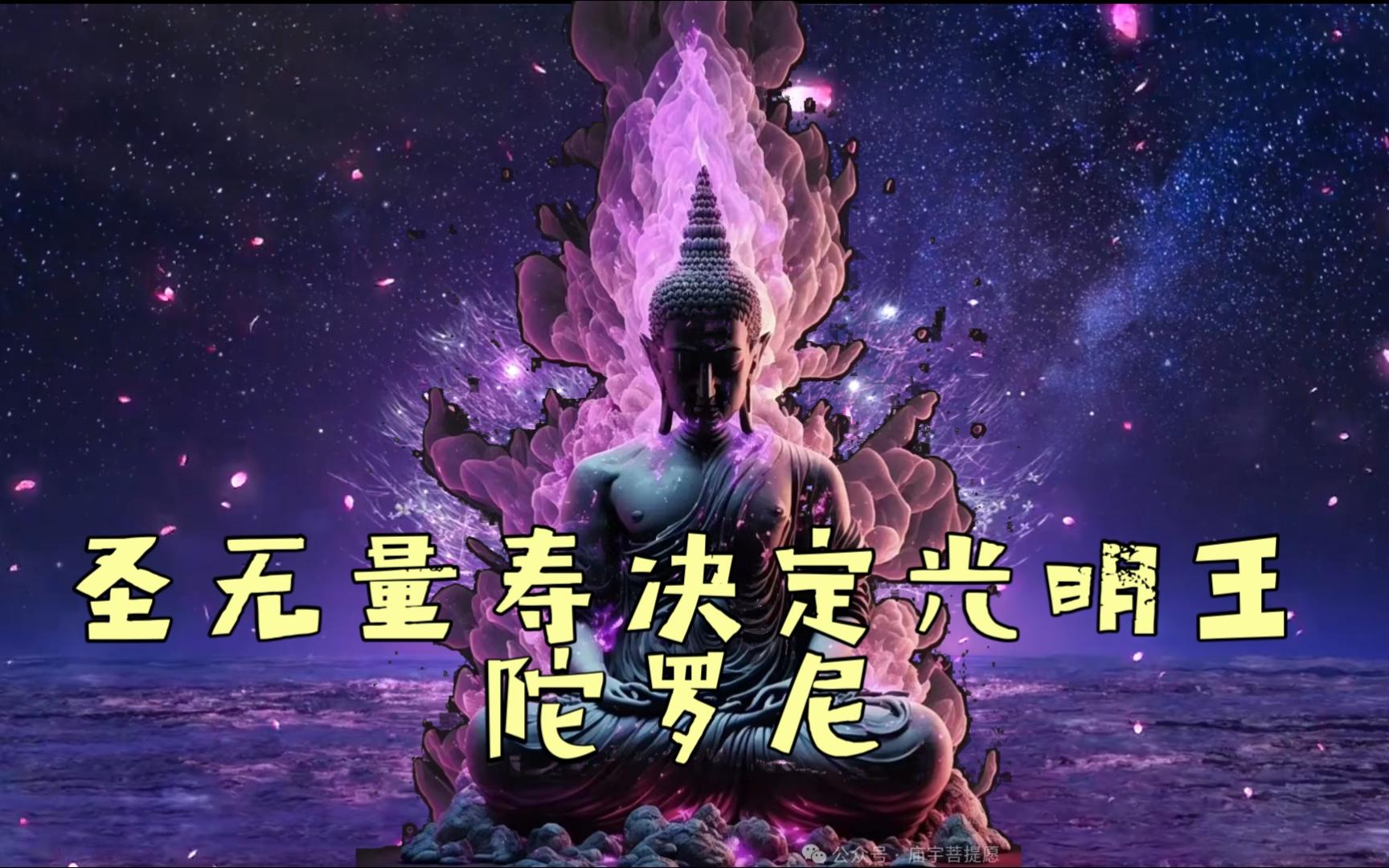 佛乐《圣无量寿决定光明王陀罗尼》十小咒 高清 字幕
