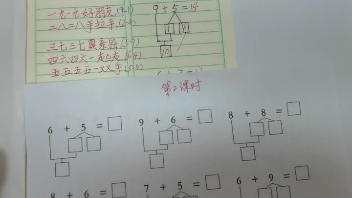 一年级上册凑十法第2课,这样做加法速度快且正确率也高!