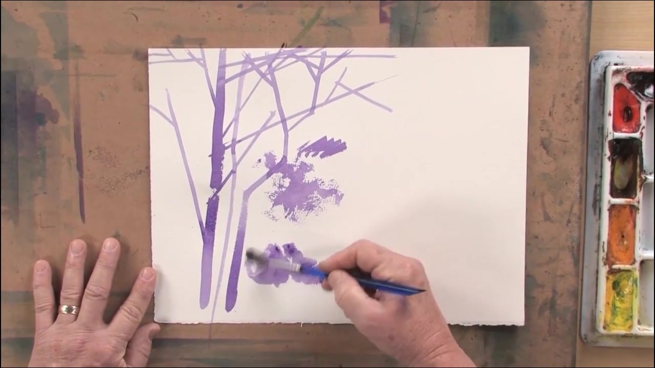 国外大师watercolor 之 各种水彩笔的使用方法技巧 用笔技巧基础教程