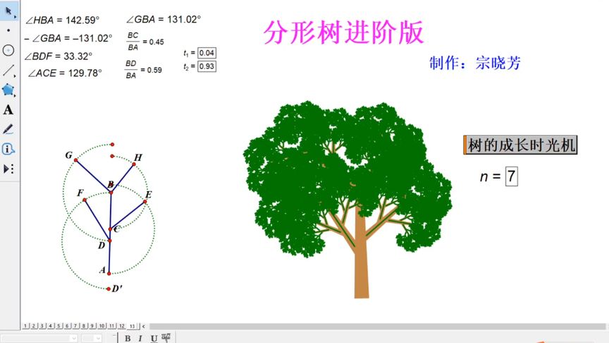 几何画板制作进阶版分形树