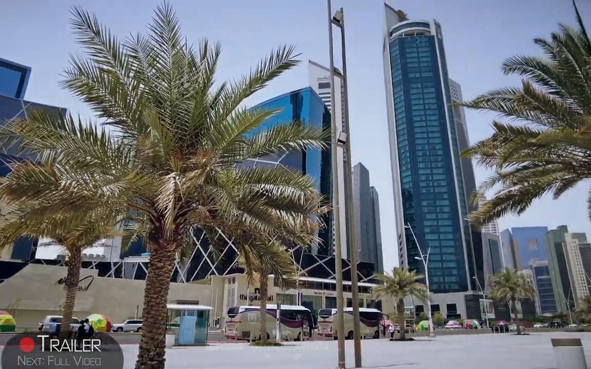 2022年足球世界杯举办国卡塔尔首都多哈市中心漫步