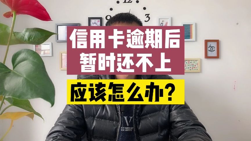 信用卡逾期后,暂时还不上,该怎么办?
