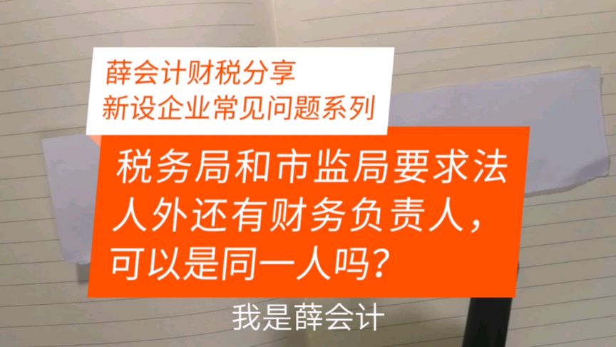税务局要财务负责人和法人代表信息,两个职务可以是同一个人吗?