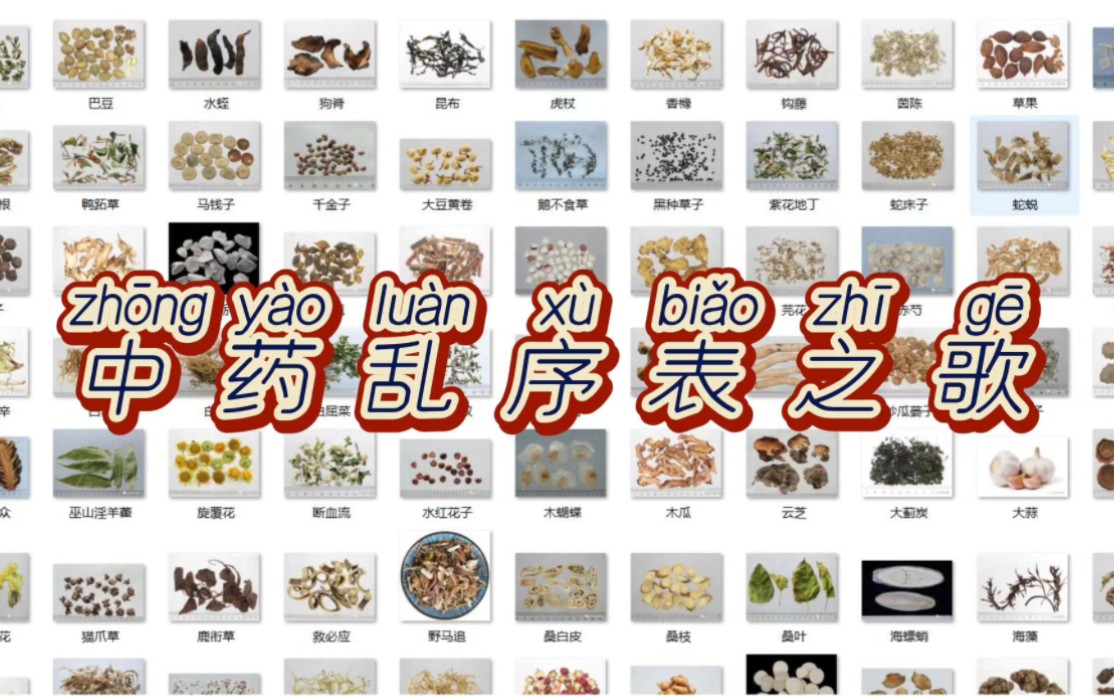 《中⚡ 药 ⚡乱 ⚡序 ⚡表 ⚡之⚡ 歌⚡ 》