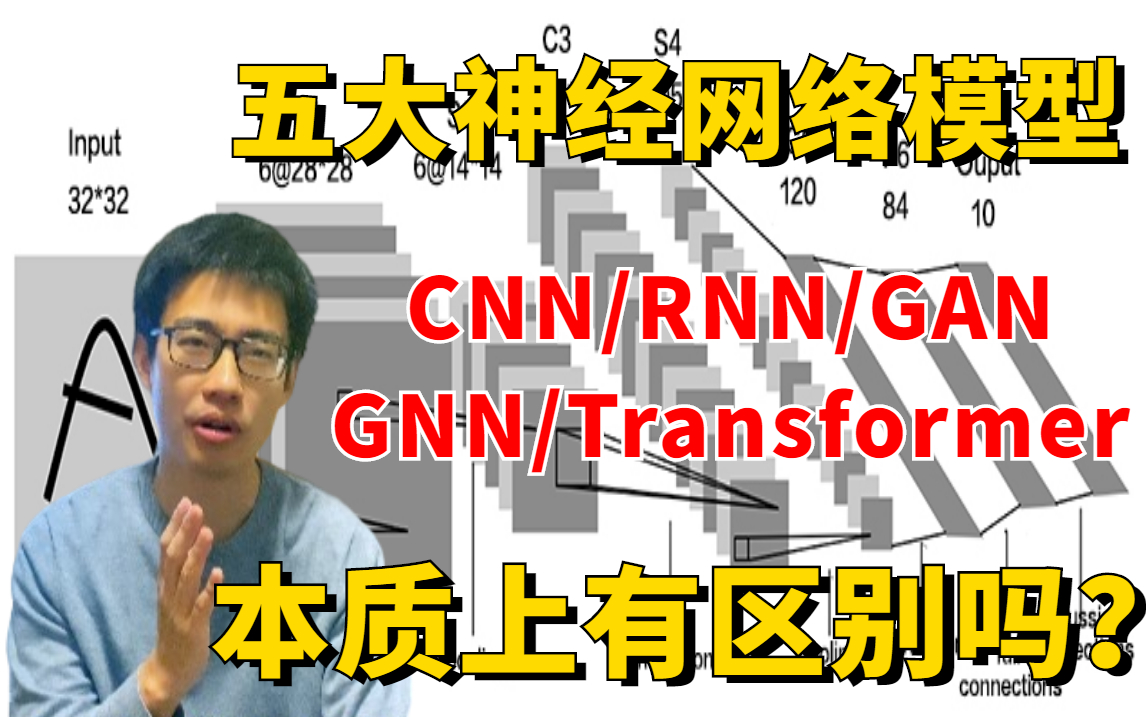 神经网络模型本质上有区别吗?具体在解决什么事?迪哥精讲CNN/RNN/...