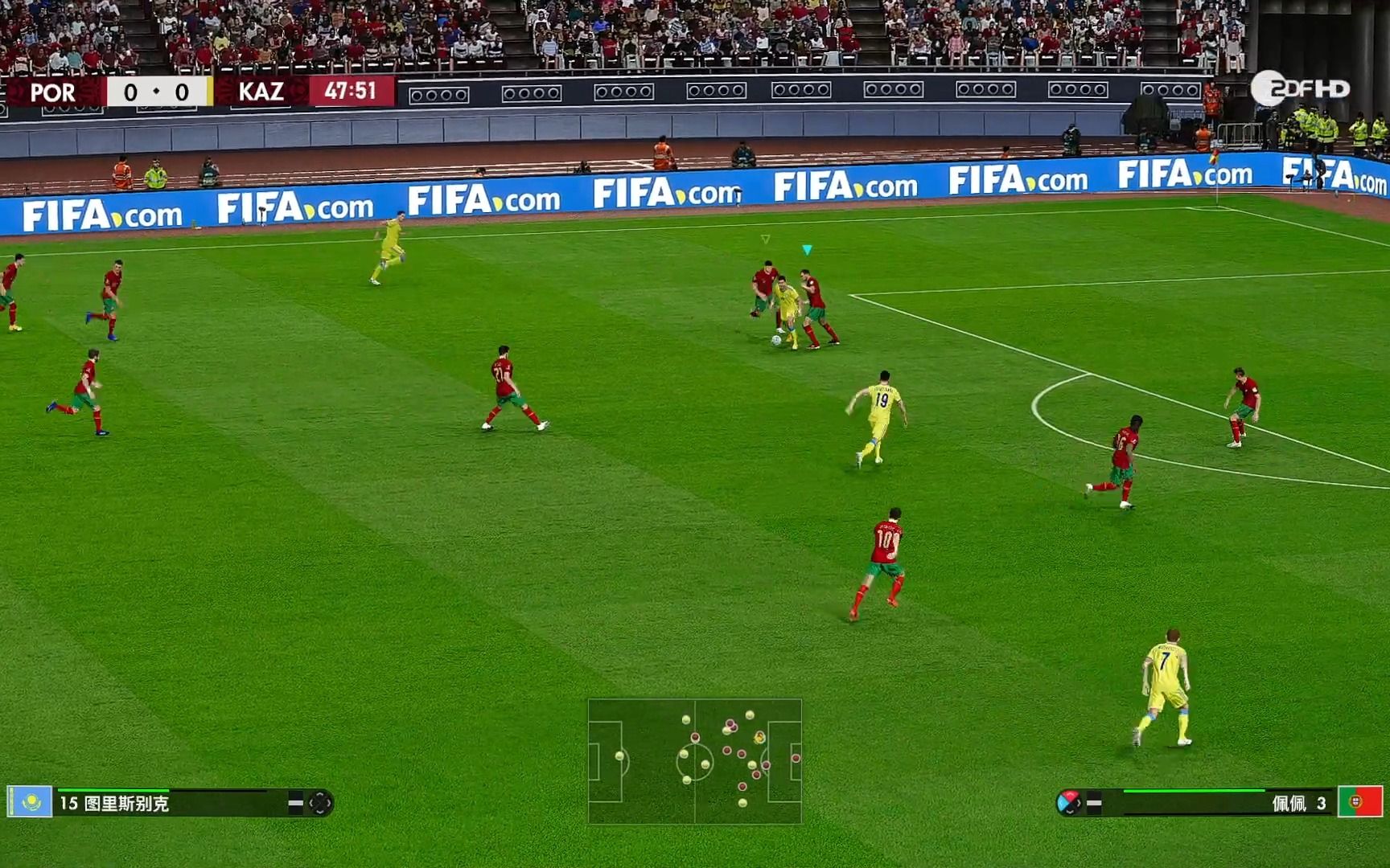 实况21世界杯揭幕战小组赛A组葡萄牙首战对阵哈萨克斯坦
