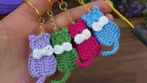 毛线随手一编,挂件轻松搞定!