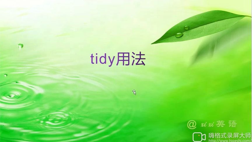 英语考点 八上1-12tidy 用法