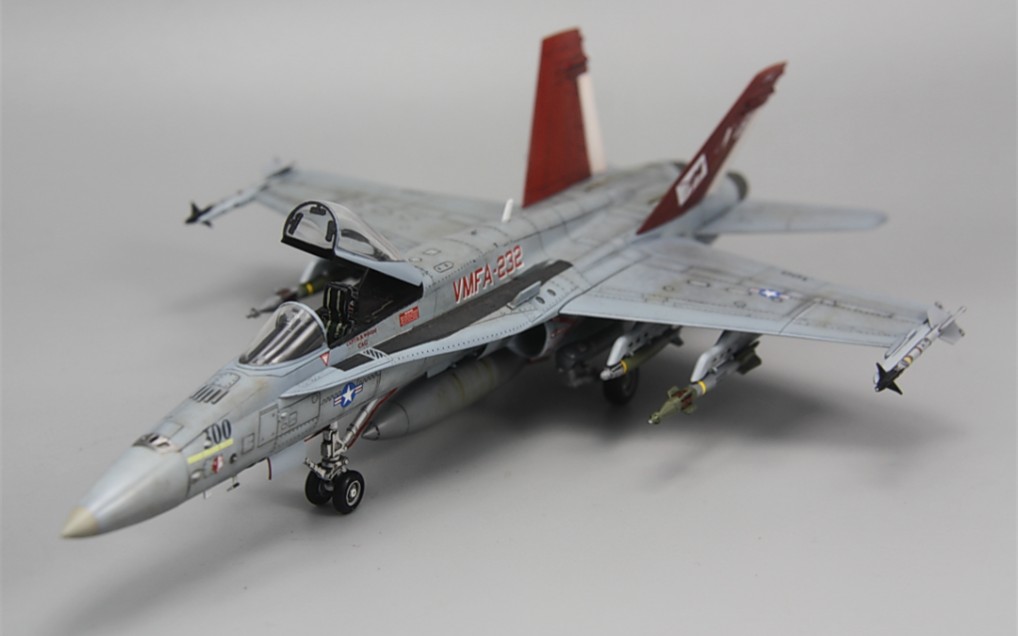 【模型制作】爱德美 1/72 F/A-18A VMFA-232 “RED DEVILS” 红色...