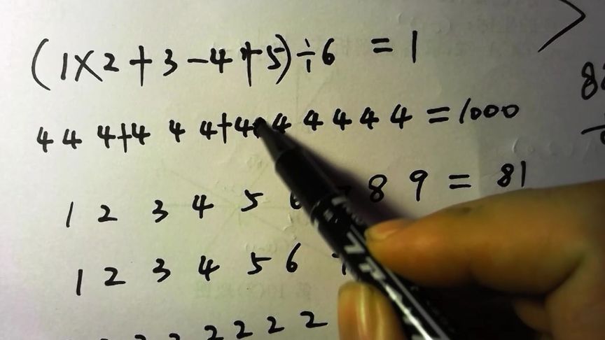 在123456这6个数字中添加运算符号 使他们的和为1