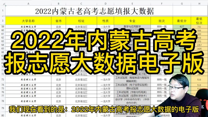 2022内蒙古报考大数据Excel版:使用方法介绍!筛选专业更轻松!