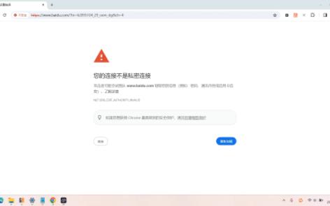 如何解决开启系统代理后在浏览器访问出现“您的链接不是私密链接”...
