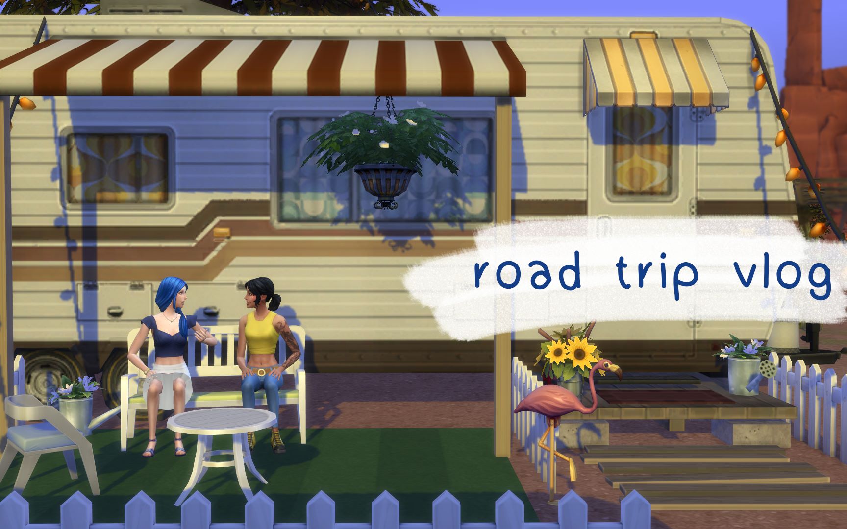 【模拟人生4】【vlog】一对姬友的公路旅行日记(BGM:Get Free)