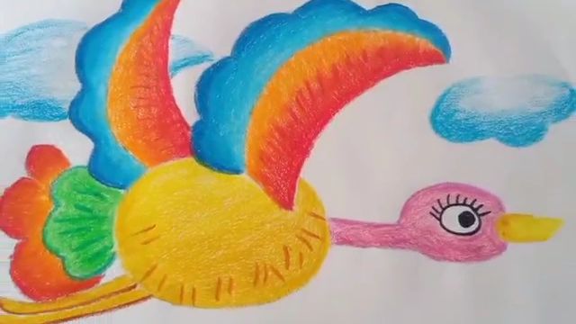 油画棒简笔画既简单色彩又丰富,教孩子教学生都是不错的范画