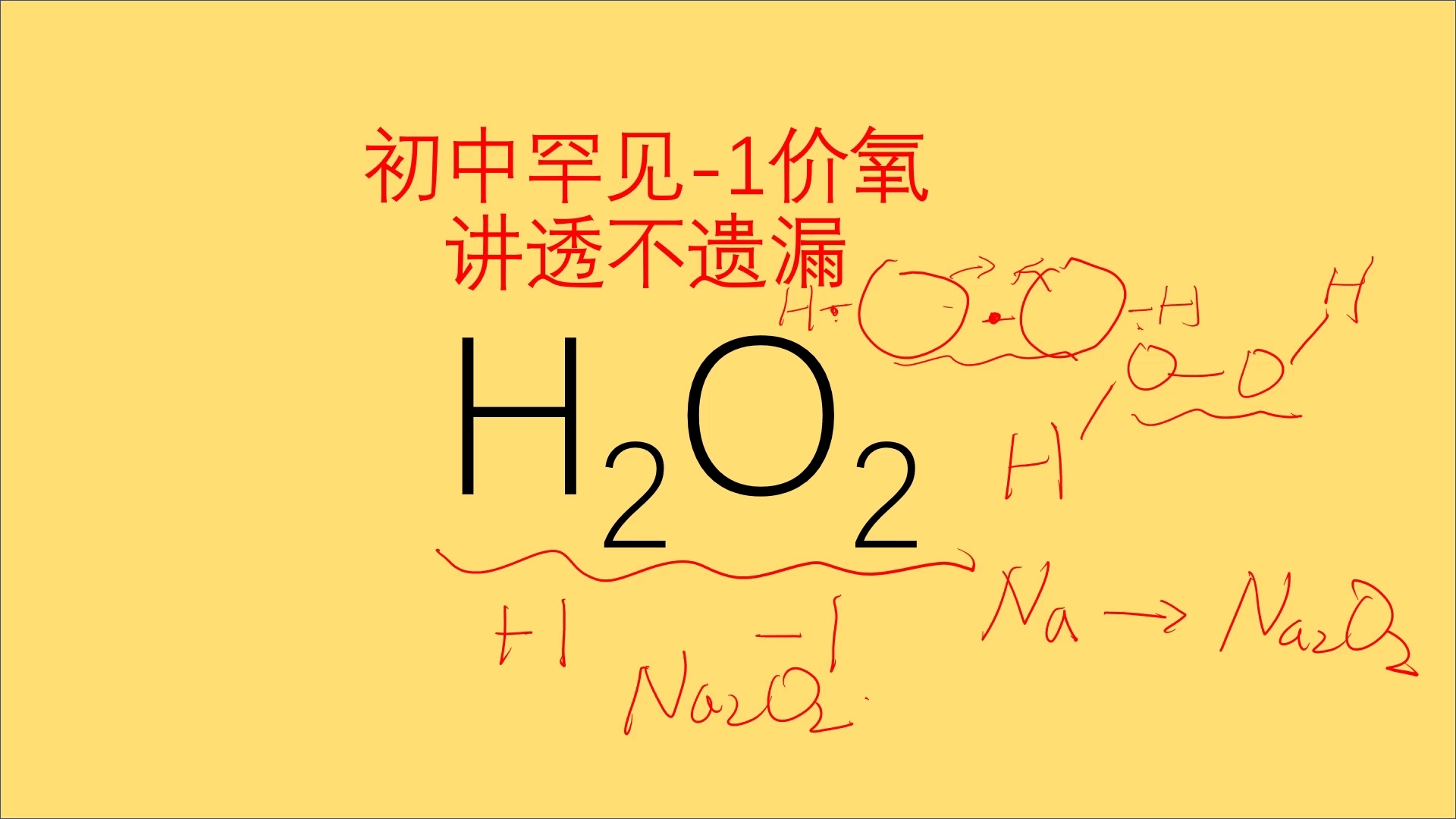 用高中知识解答过氧化氢的-1价氧