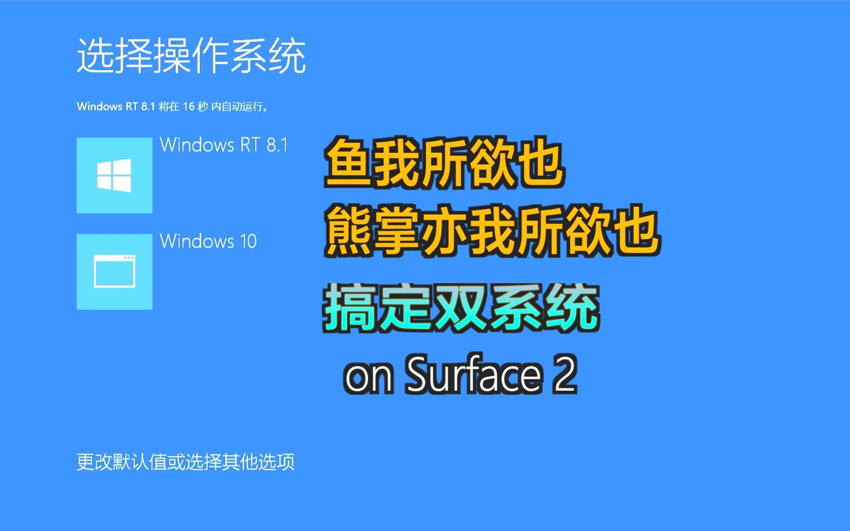 Surface 2(Surface RT2)系统恢复 - 安装Windows RT 8.1、Windows 10...