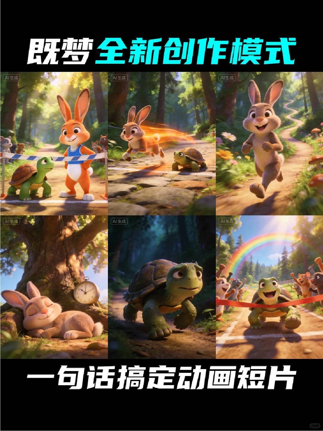 AI全新创作模式丨一句话制作动画短片