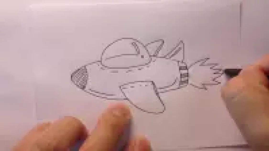 学画简笔画:太空飞船