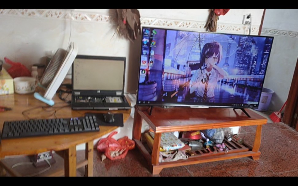 笔记本白屏连电视机