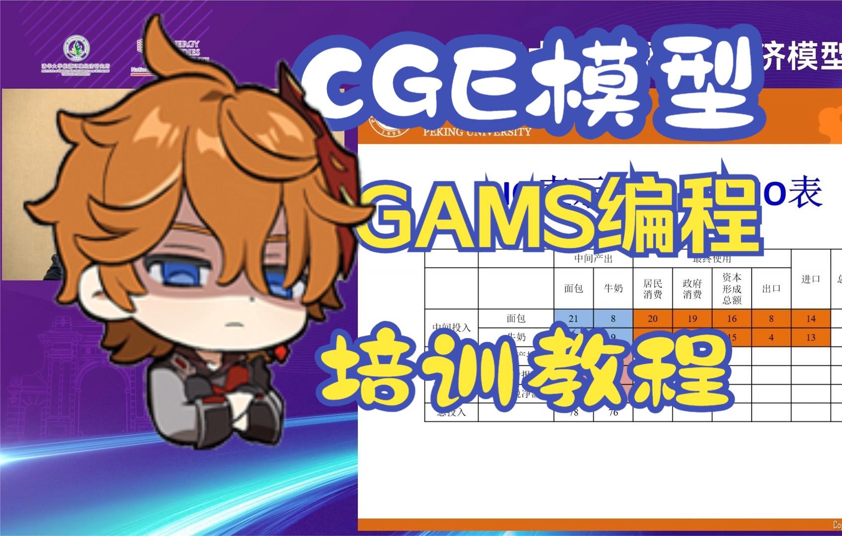 CGE模型及GAMS编程培训