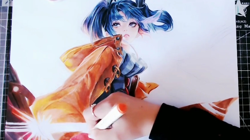 墨宝手绘～王者荣耀系列之孙尚香新皮肤时之恋人过程(教程)